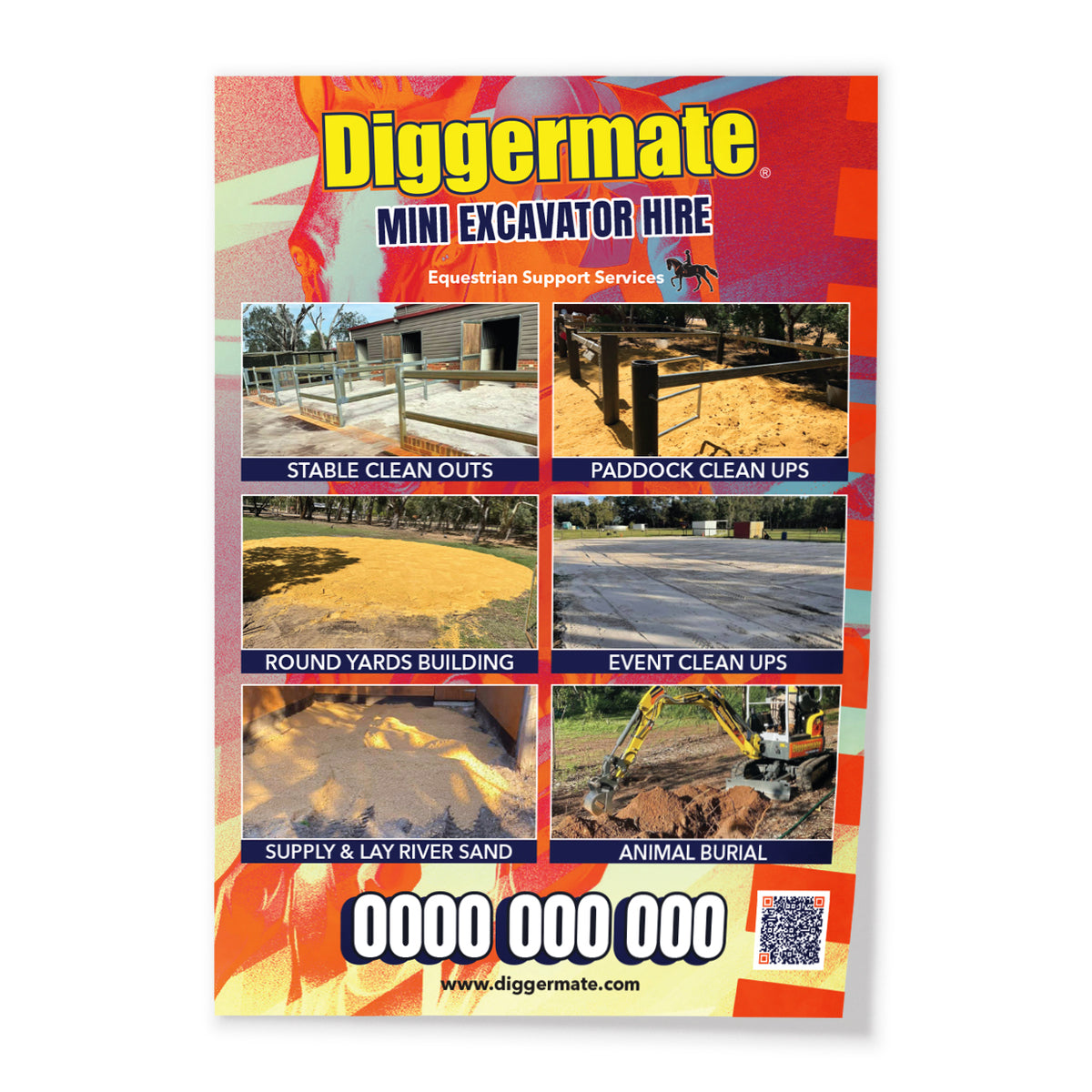 A5 flyer for Equestrian event – Diggermate Franchising Pty Ltd