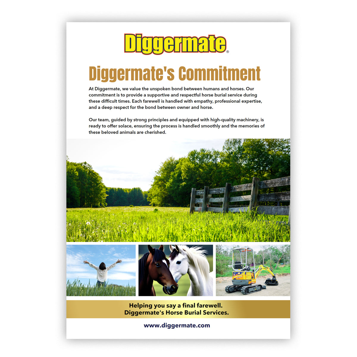 A5 Flyer - Horse Burial Services – Diggermate Franchising Pty Ltd